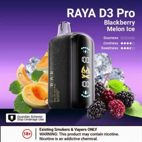 Elfbar Raya D3 Pro 30K Vape – 30000 Puffs Rechargeable Disposable with ...